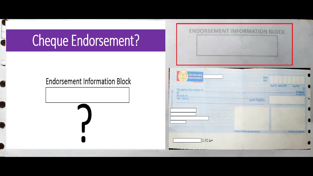 Cheque Endorsement Cheque Endorsement In Nepali Types Of Cheque