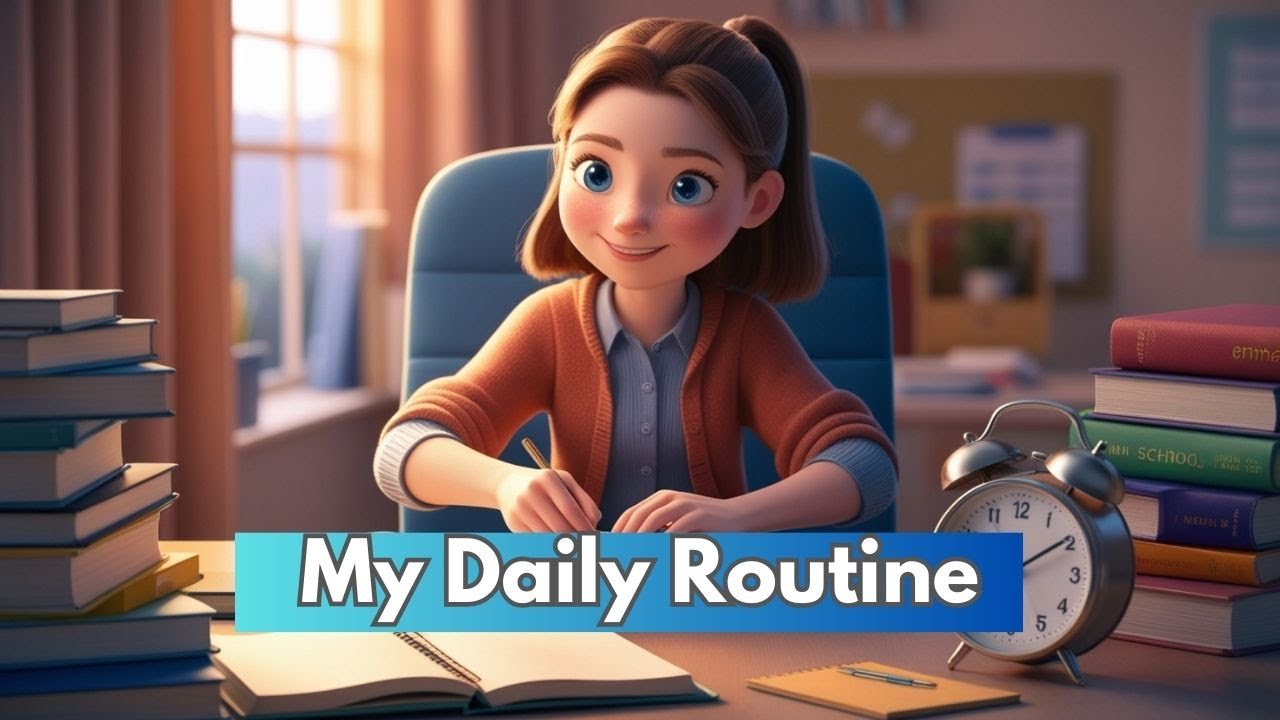 My Daily Routine as Student | Learn English - YouTube