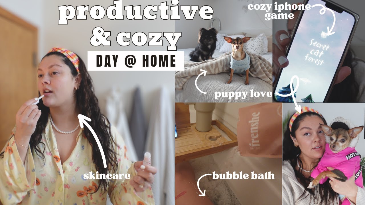 cozy vlog | a productive day at home - YouTube