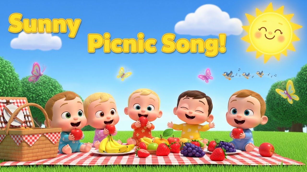 Sunny Picnic Song | Fun Kids Picnic | 3D Baby Cartoon Rhymes ...