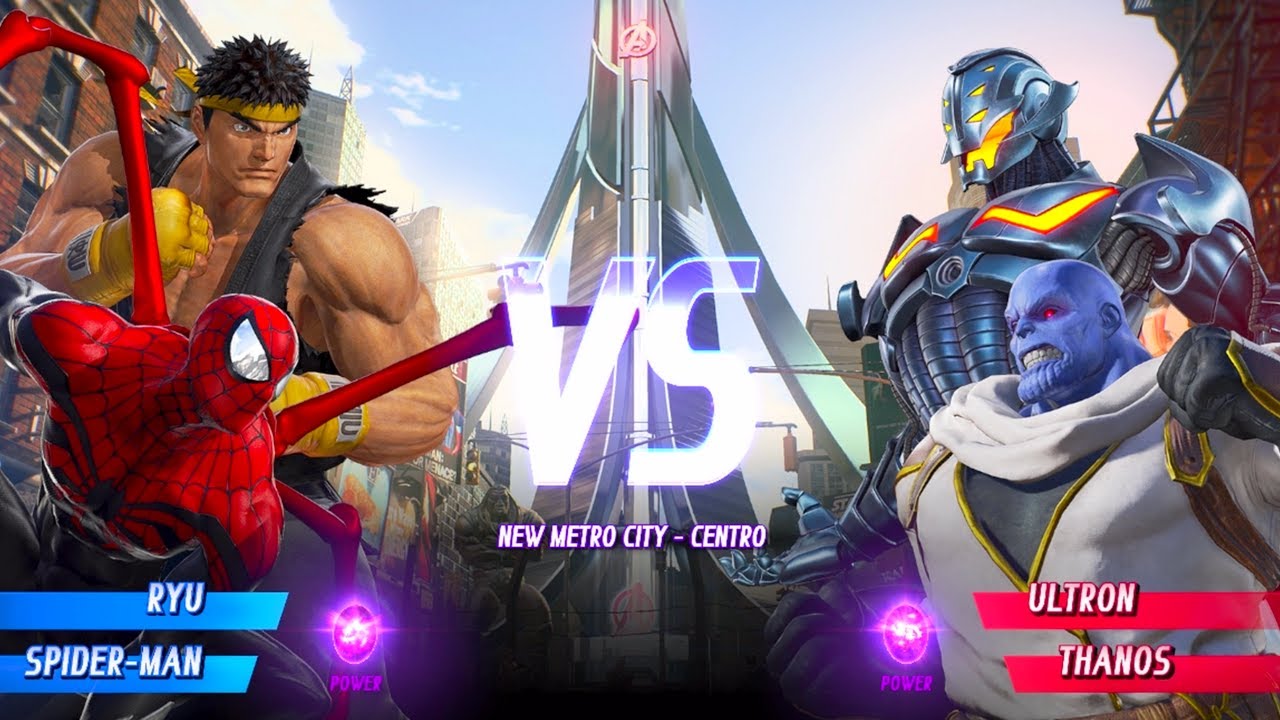 RYU & HOMEM ARANHA SUPERIOR VS ULTRON & THANOS: QUEM VENCE? [ MARVEL VS ...