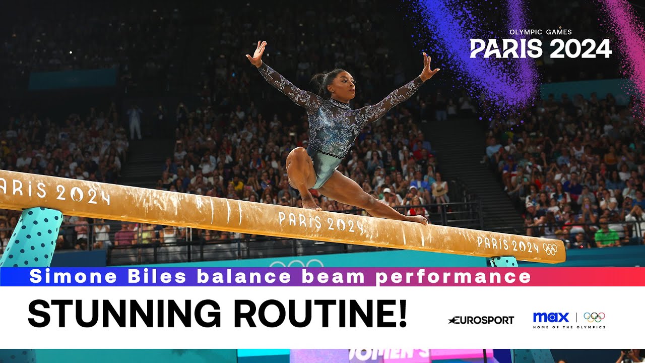 ABSOLUTELY INCREDIBLE 😯 | Simone Biles balance beam performance #Paris2024 🇫🇷 - YouTube