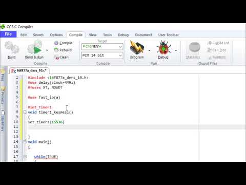 pic programlama ve uygulama ders 10 (timer1 kesmesi)