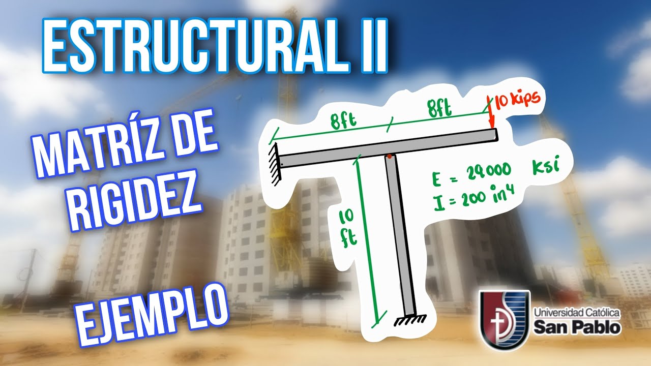 Matriz de rigidez ! EJEMPLO 2 FÁCIL ! ANALISIS ESTRUCTURAL II - YouTube