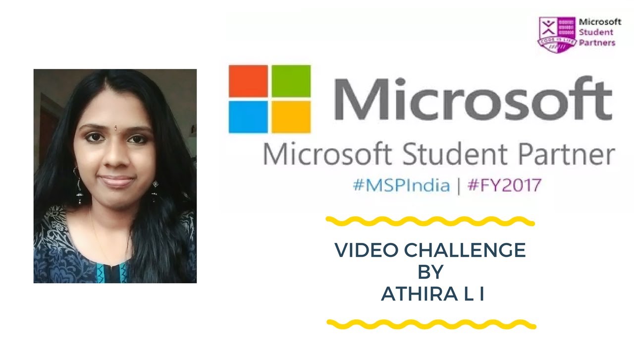 Microsoft Student Partners Application Video 2017-18| Athira L I - YouTube