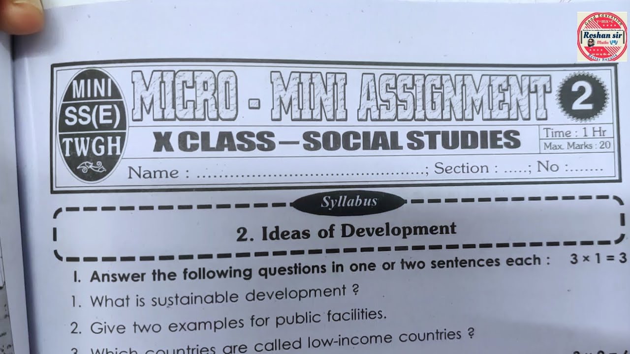 10th Class SOCIAL | 2.IDEAS OF DEVELOPMENT |Most important | Long ...