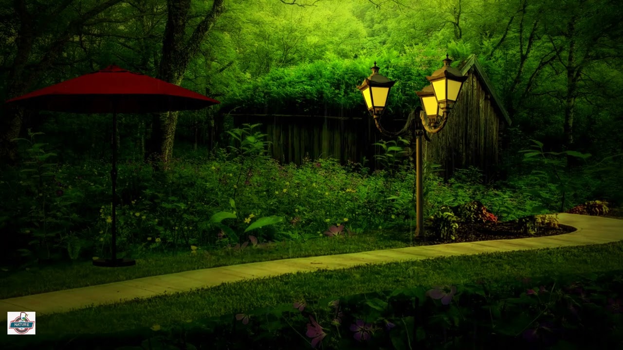 Relaxing NATURE Sounds Rainy Night in Forest at Hut - YouTube