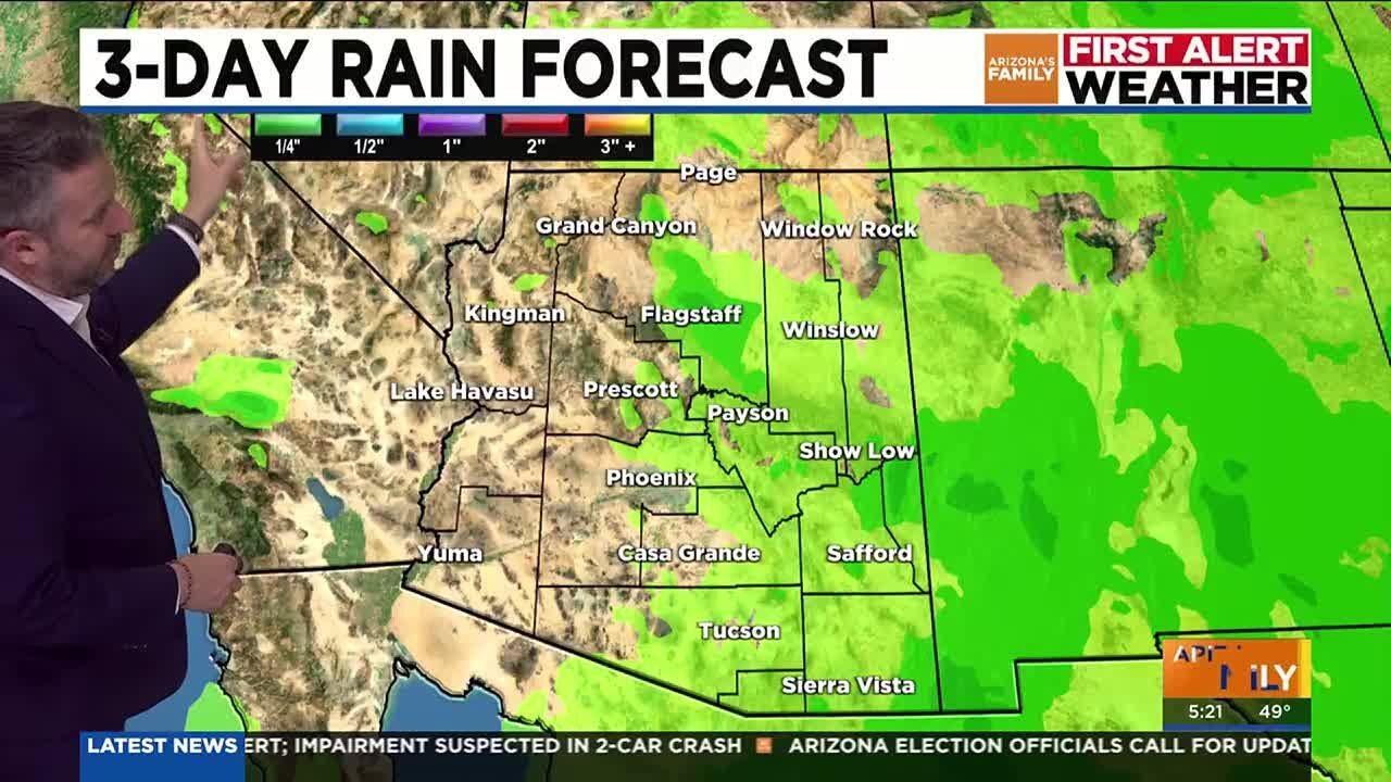Breezy day ahead for Arizona with rain in forecast - YouTube