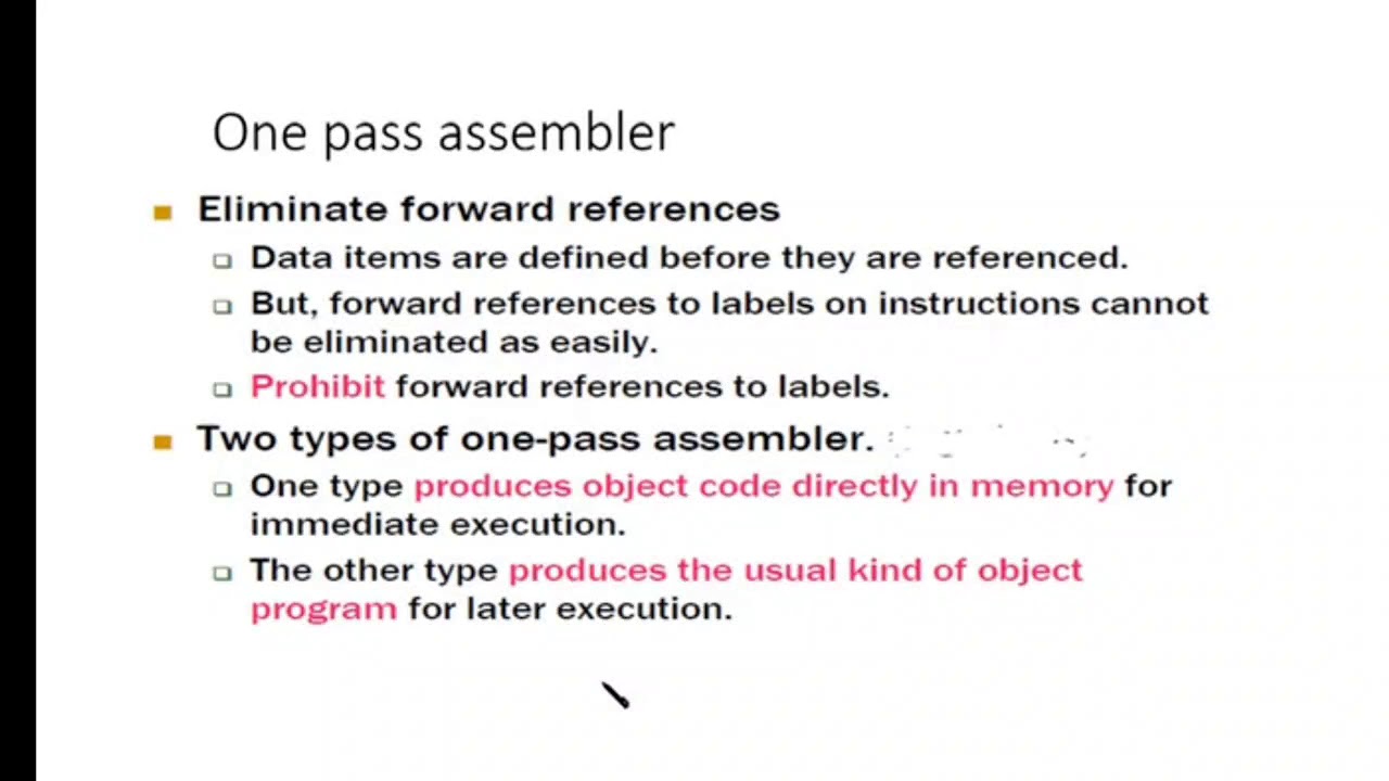 One Pass Assembler System Software Ktu Youtube