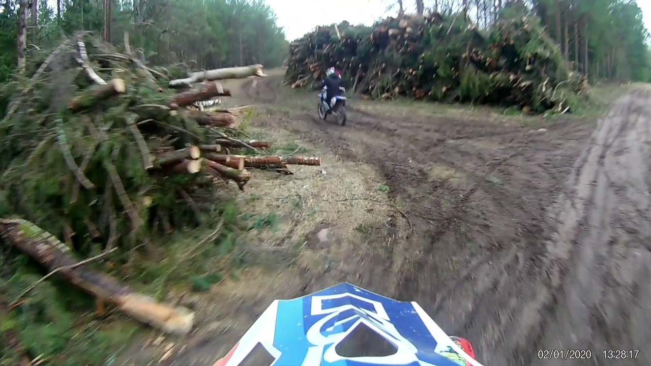 Dirt bike forest ride in January - YouTube