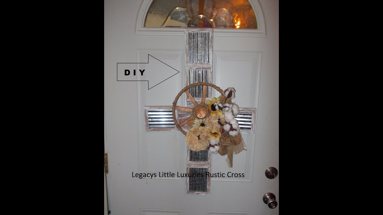 DIY Farmhouse Rustic Easter Cross 2019 Handmade Flowers,Too - YouTube