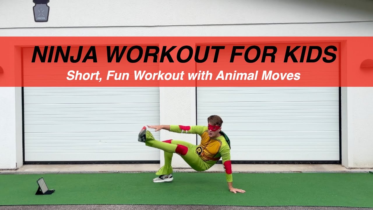 Fun Workout for Kids with Ninja Turtle - YouTube