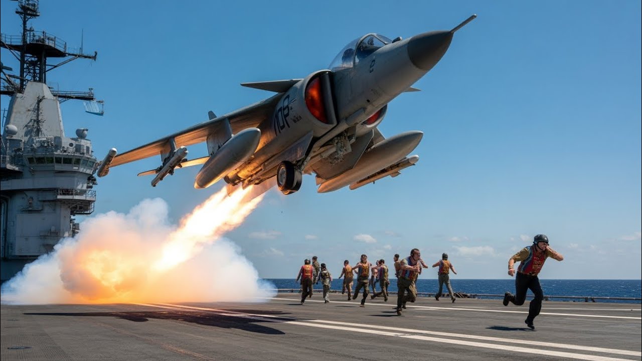 AV-8B Harrier II – The Insane Vertical Takeoff From Aircraft Carrier ...