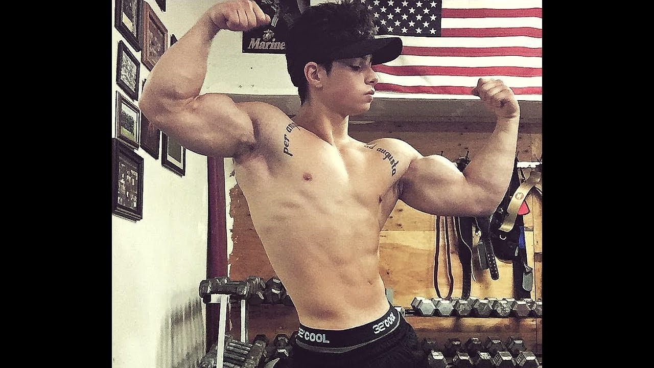 Mikhail Jimenez 20 years old cute bodybuilder|posing with workout - YouTube