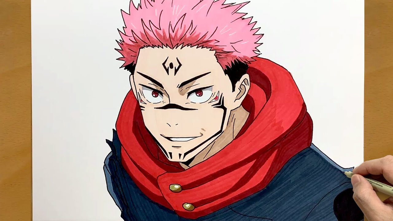 How to Draw Sukuna from Jujutsu Kaisen || Step by Step Anime Drawing ...