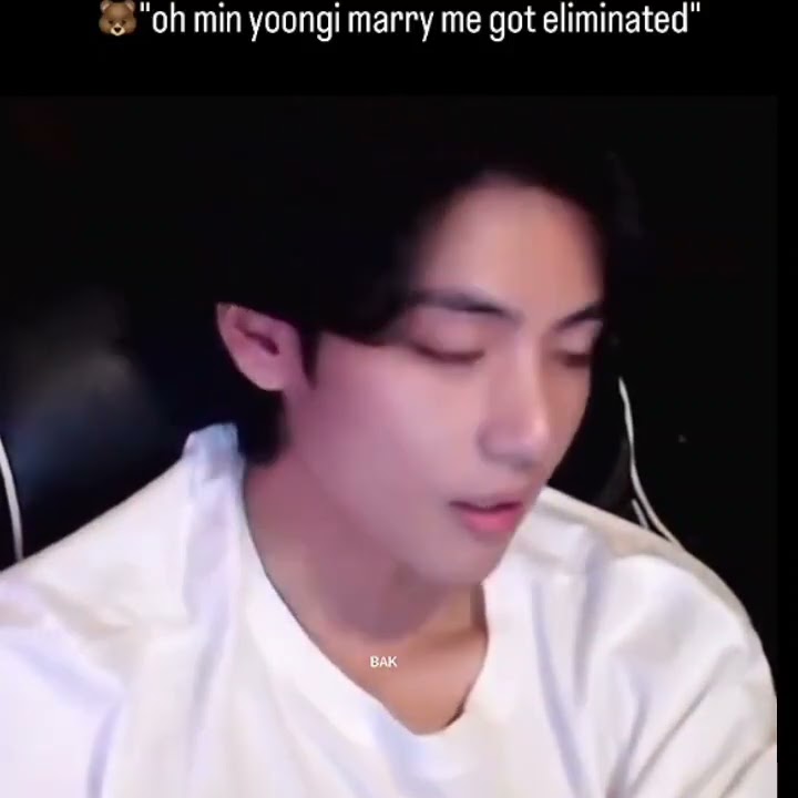 Taehyung's reaction to yoongi 😂 ️marry me #yoongi marry me got ...