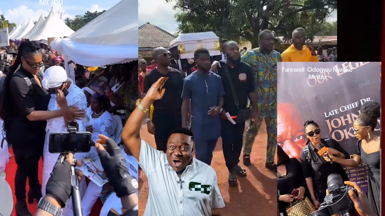 Celebrity Chinenye Nnebe Angela okorie pay their last Respect to Mr Ibu ...