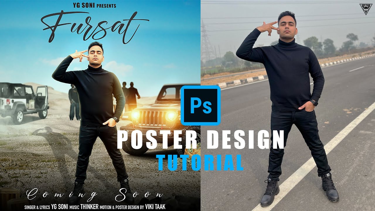 How To Make a Hip-Hop/Gangsta Song Poster in Photoshop 🔥 | Full Cover ...
