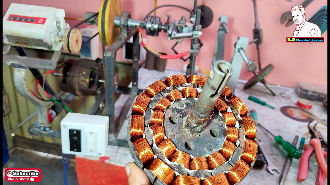 how to make a homemade ceiling fan rewinding machine (Raju Sikder ...