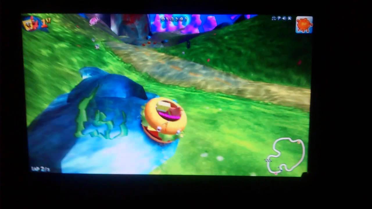 Nick racing game with spongebob car - YouTube