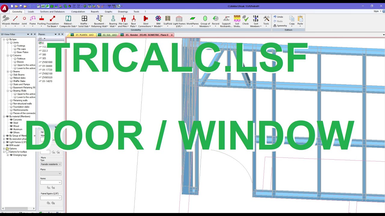 Tricalc Tips - Introduction of openings in LSF panels - YouTube