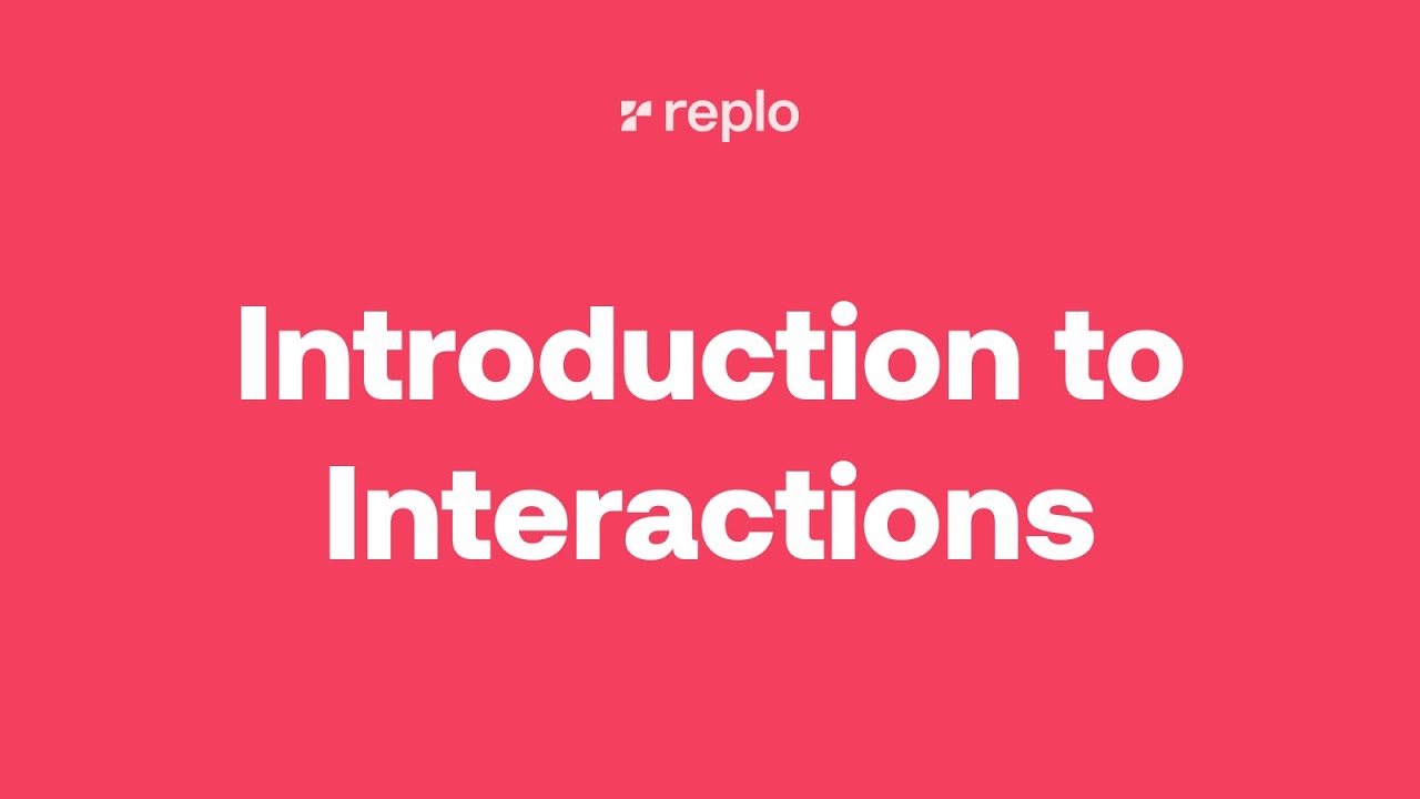 Introduction to Interactions - YouTube