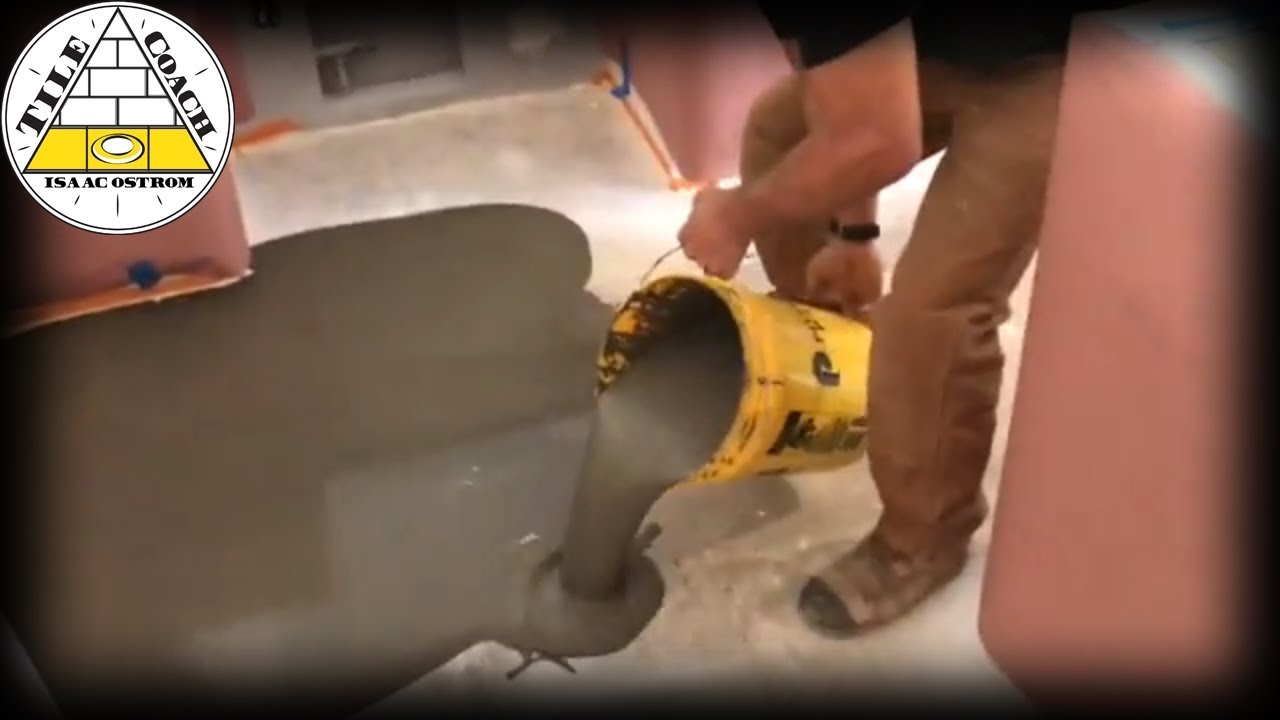 Easy Self Leveling Underlayment- Tile Coach Episode 17 - YouTube