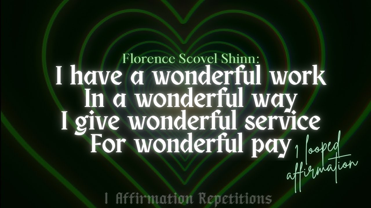 Manifest Wonderful Work And Wonderful Pay (Affirmation Loop) - YouTube