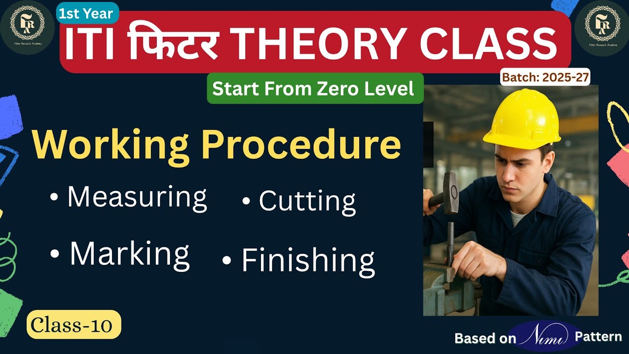 Working Procedure in Fitter Trade | ITI Fitter Theory Class 10 | NIMI ...