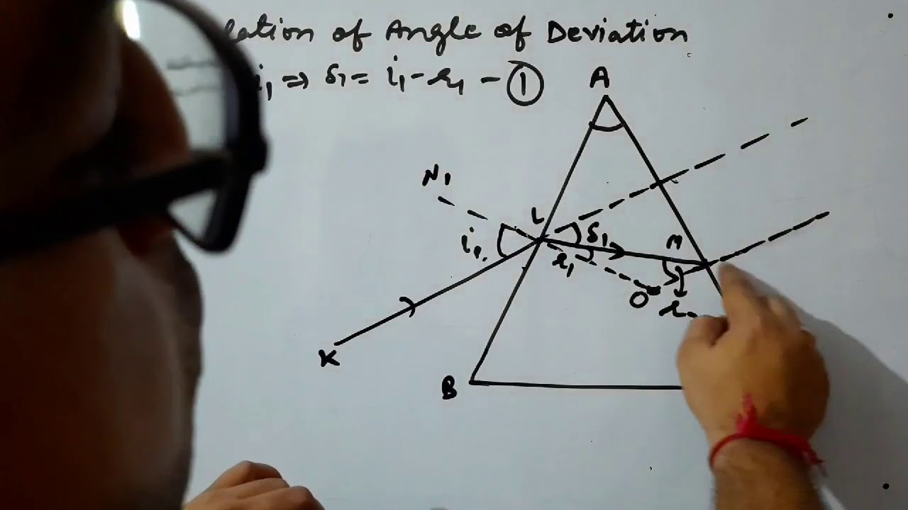 Refraction Through Prism (Calculation of Angle of Deviation) - YouTube