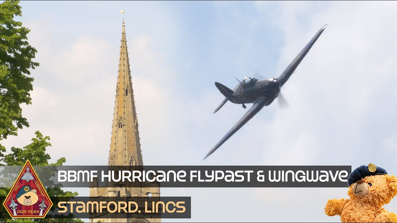 SUPERB FLYPAST & WINGWAVE BBMF HAWKER HURRICANE LF363 • THE MEADOWS ...