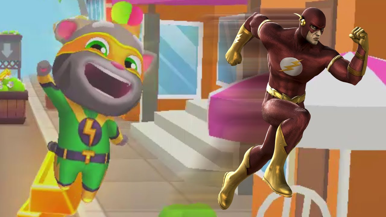 SUPER TOM FASTER THAN THE FLASH - TALKING TOM GOLD RUN - YouTube
