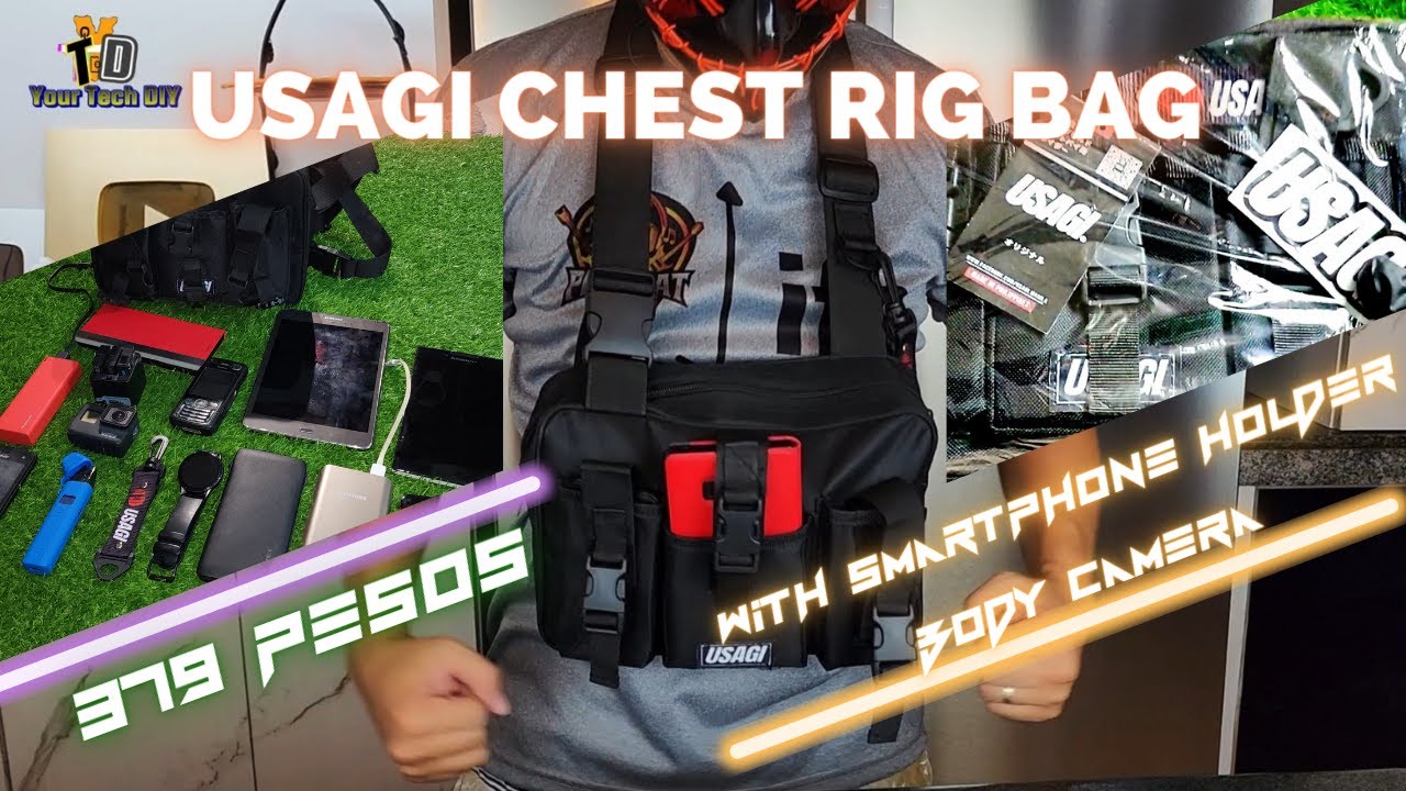 Vlogger Bag | USAGI Chest Rig Bag with Smartphone Holder Body Camera ...