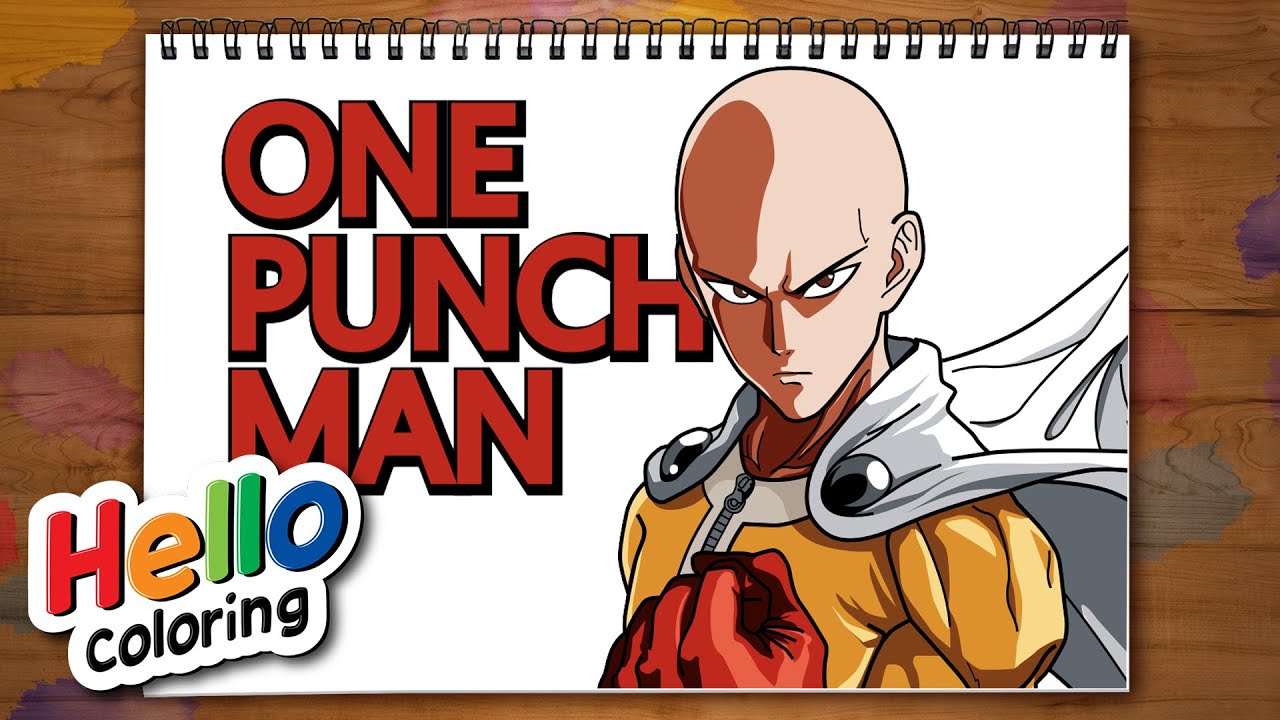 How to draw and color One Punch Man. - YouTube