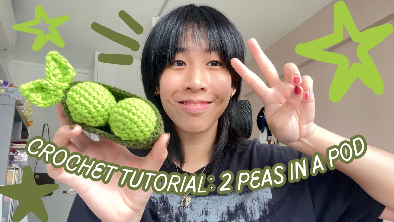 crochet tutorial: 2 peas in a pod🫛(beginner-friendly & quick project ...