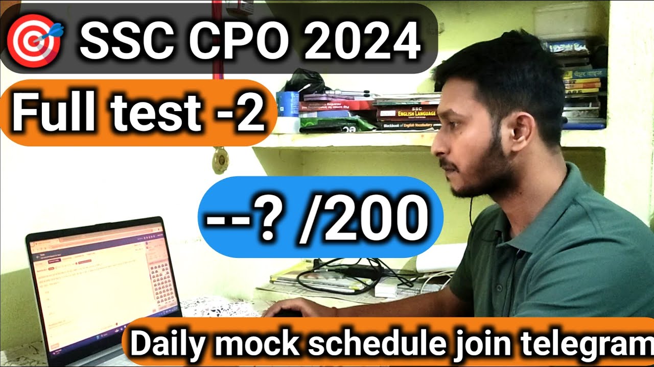 SSC CPO 2024 LIVE MOCK TEST MOCK 2024 LIVE MOCK TEST #ssccpo - YouTube