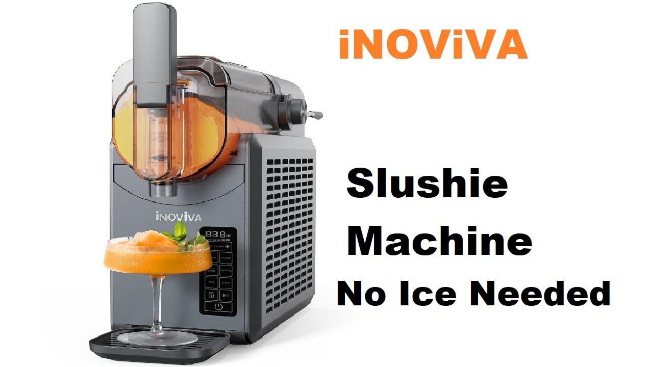 INOVIVA Slushie Machine, No Ice Needed, 68 oz Slushy Machine for Home with Self-Cleaning ...