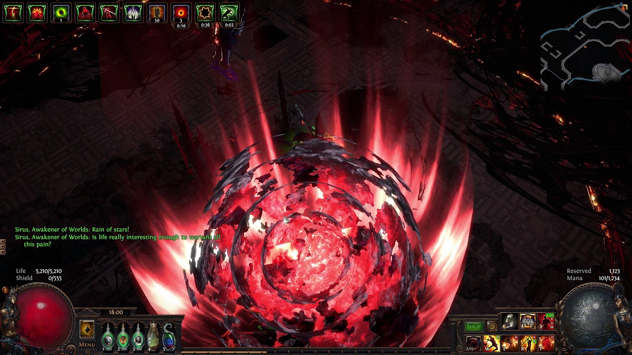 Path of Exile Perforate Sirus, Awakener of Worlds - YouTube
