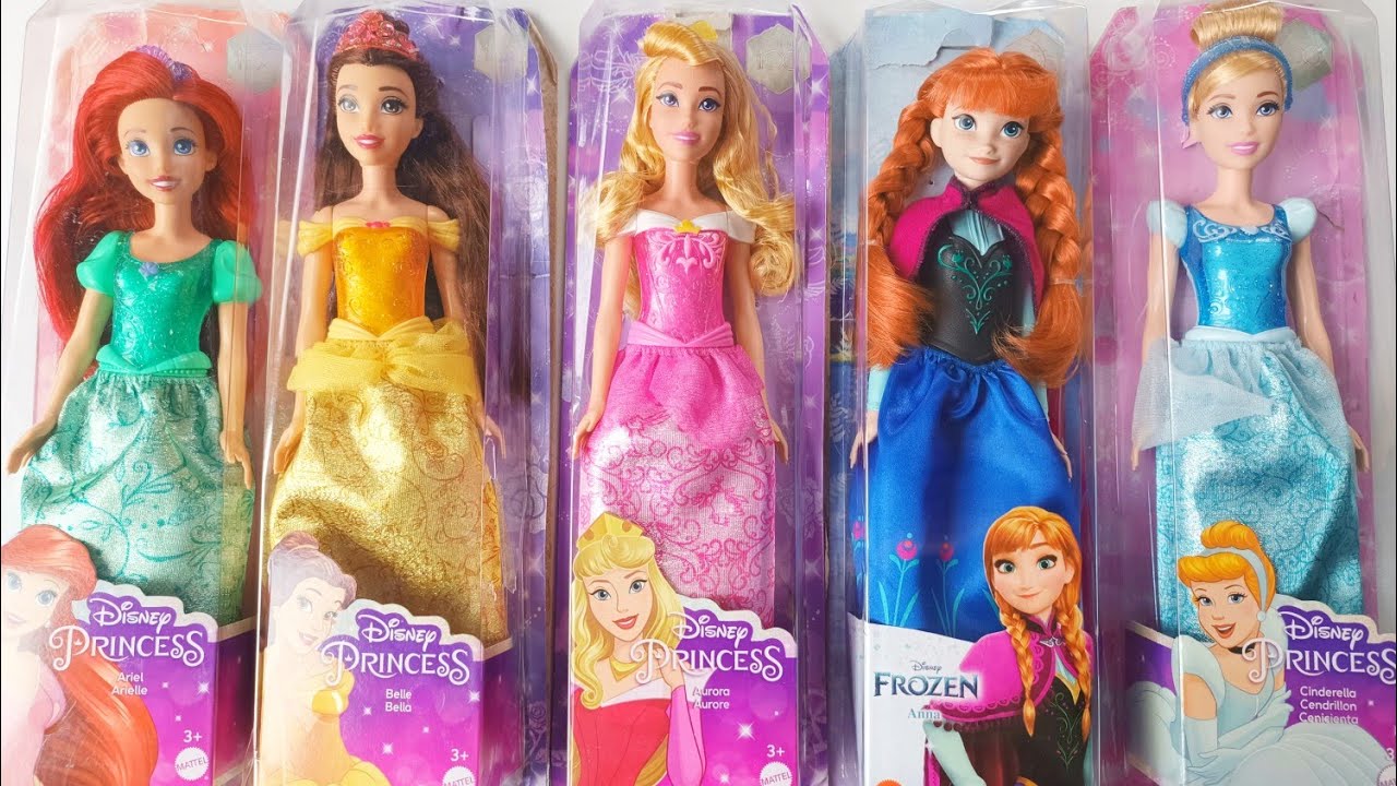 ASMR Unboxing Mattel Disney Princess Spin & Reveal Surprise Dolls ...