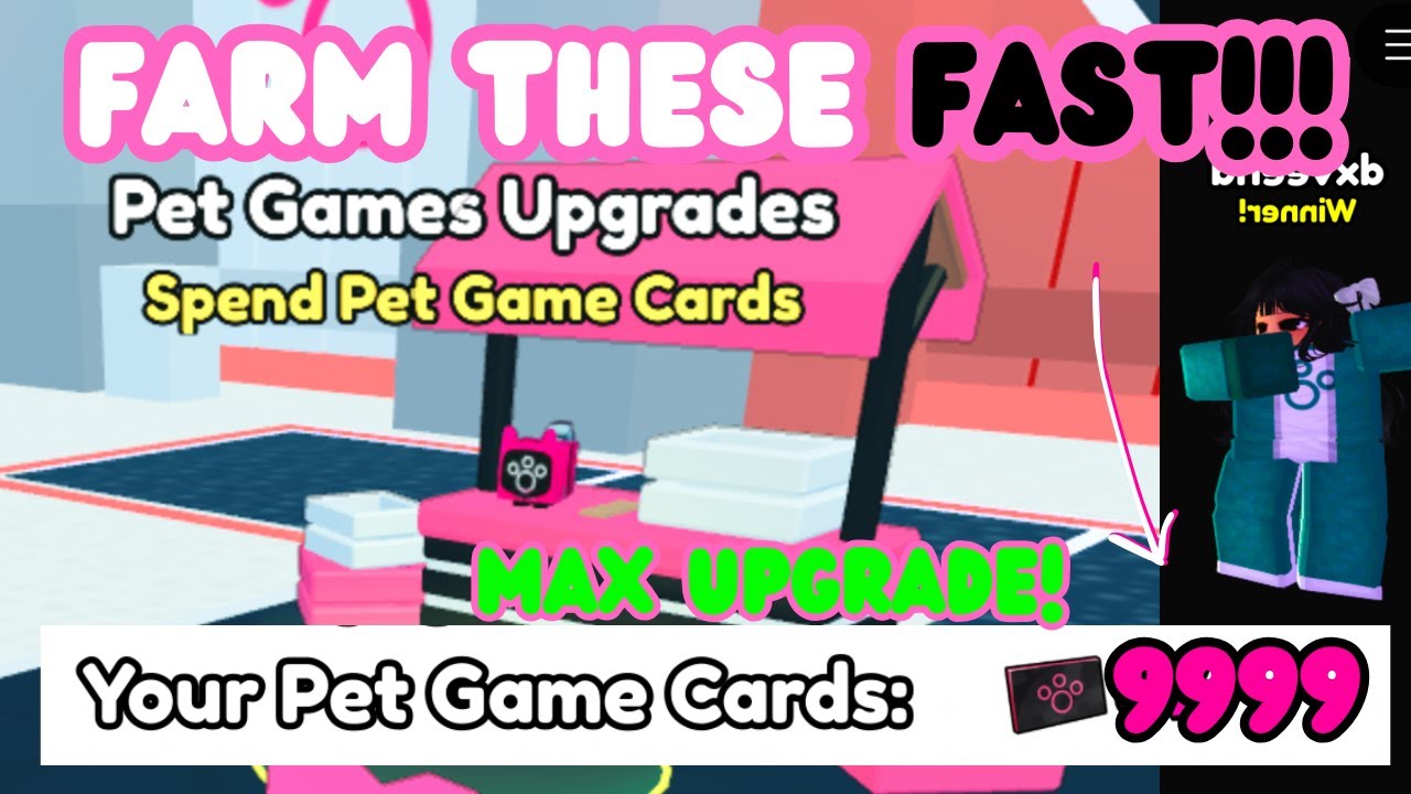 how to FARM PET GAME CARDS FAST for MAX LUCK!! Pet Simulator 99 - YouTube