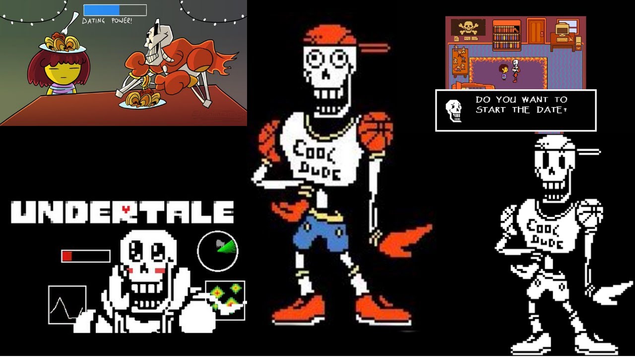 Undertale date with papyrus nuetral run - YouTube