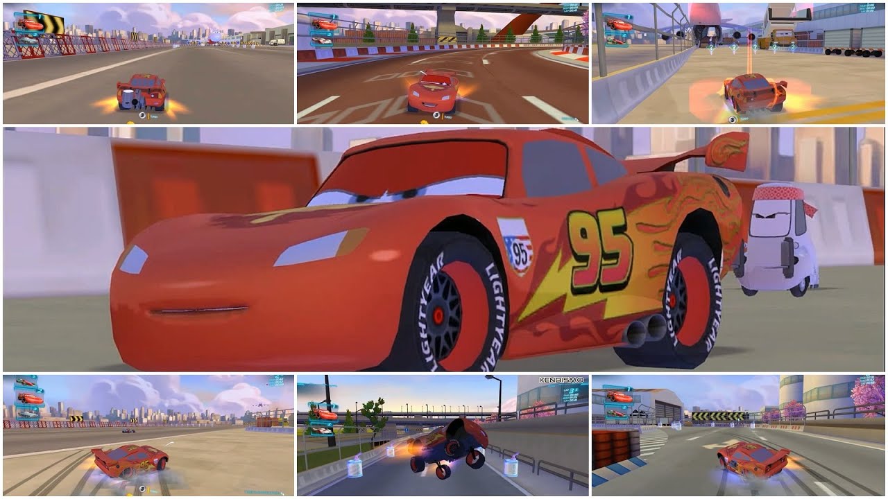 Cars 2 The Video Game - Lightning McQueen - Battle Race - Runway Tour ...