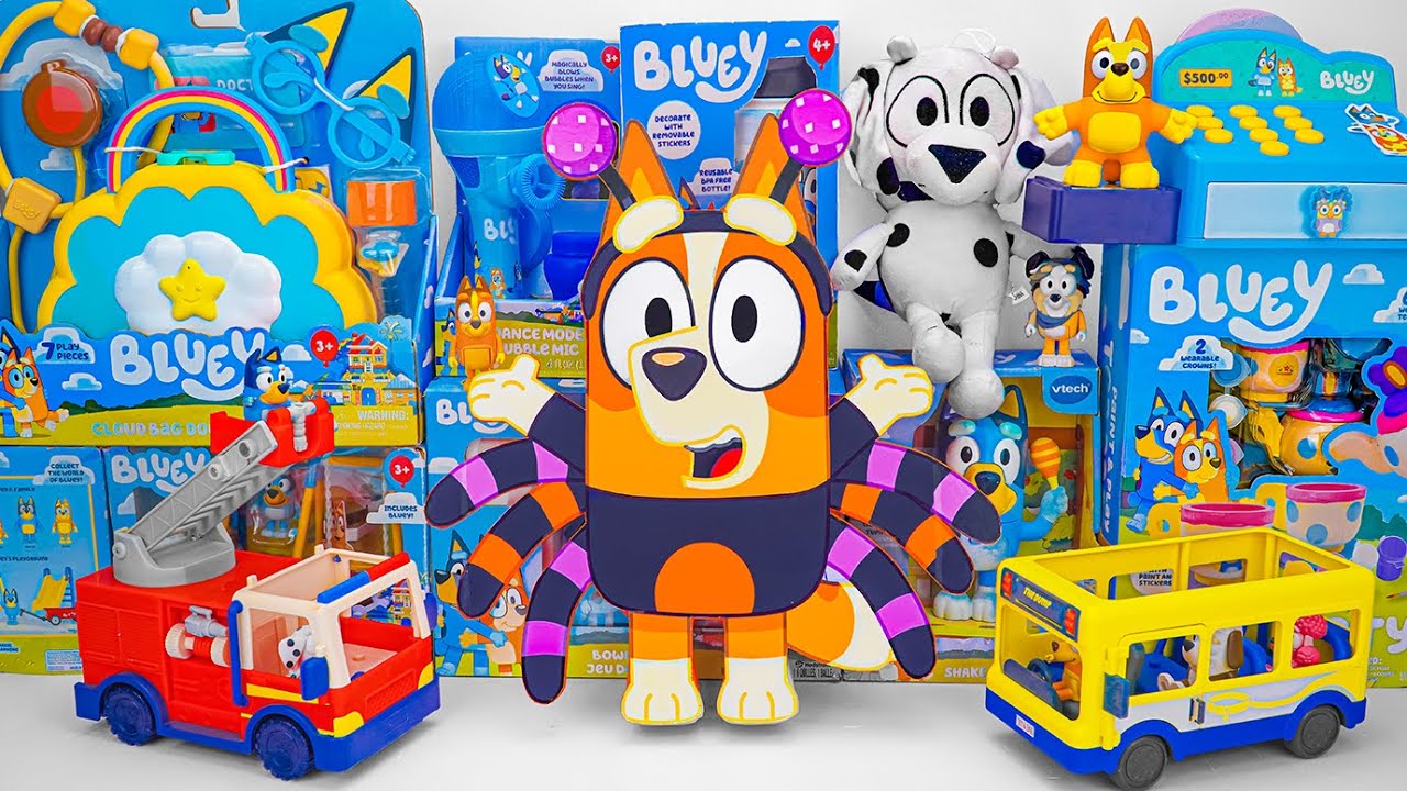 Bluey Toy Collection Unboxing Review 🐾 Cute Bingo Spider Mystery Box ...