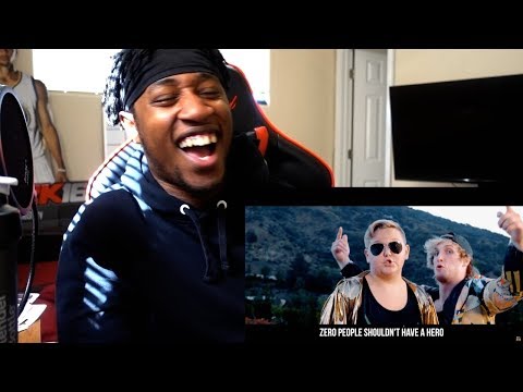 LOGAN PAUL HERO MUSIC VIDEO REACTION! THIS IS THE WORST AND FUNNIEST SONG I EVER HEARD! 😂😂