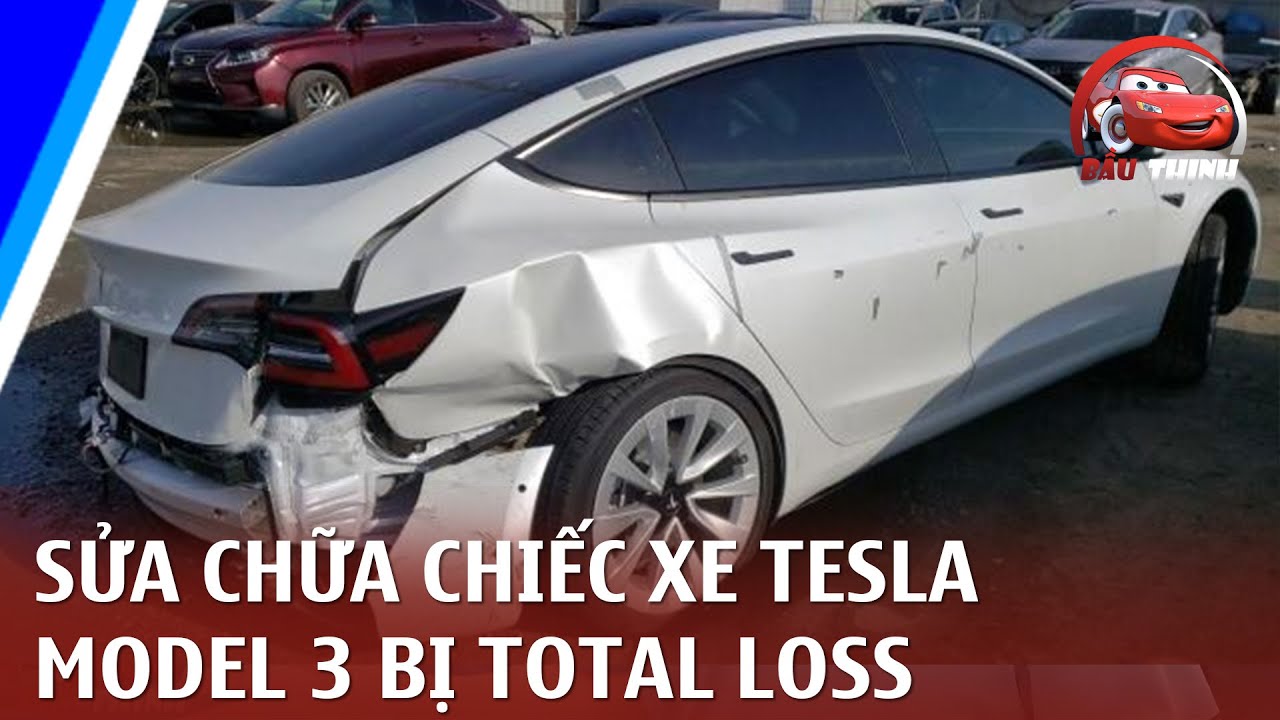 Sửa chữa lại chiếc Tesla Model 3 bị tai nạn Total loss - YouTube