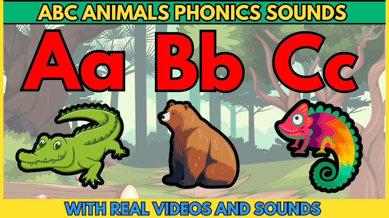 ABC Phonics Animal theme | Alphabets sounds for Kids | Animals Name and ...