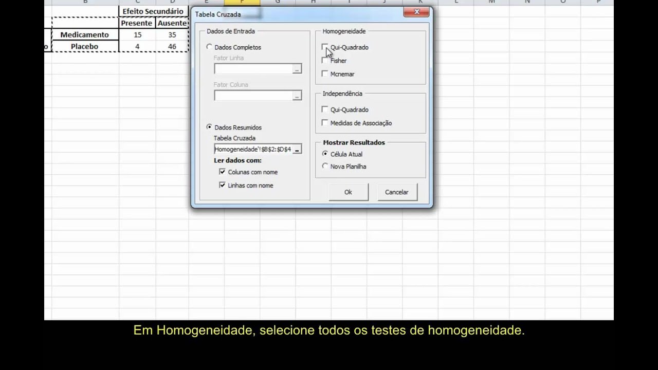 Aplicação do Teste de Homogeneidade em Tabelas de Contingência ...