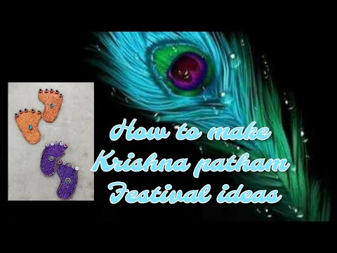 How to make Krishnar patham festival ideas by Kovai Bhuvana - YouTube