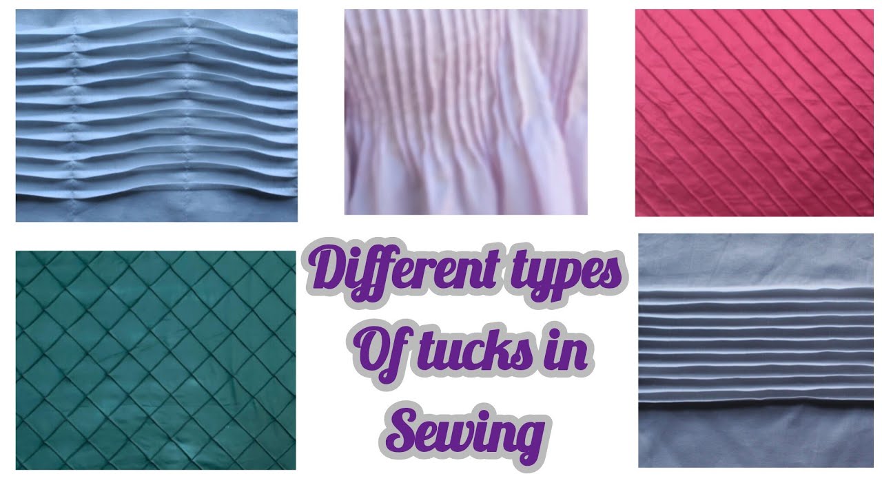 Different types of tucks in sewing | how to sew tucks on fabric | tucks ...