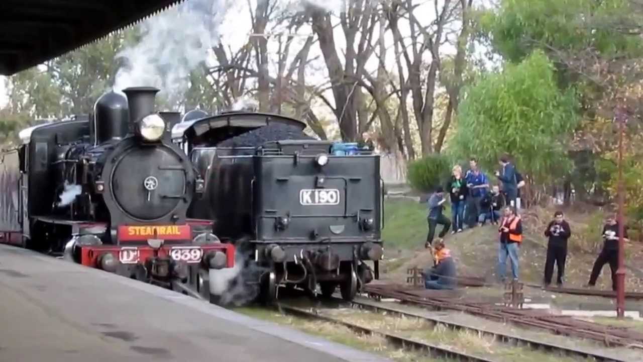 Steamrail d3 639 transfer to Victorian goldfields railway. - YouTube